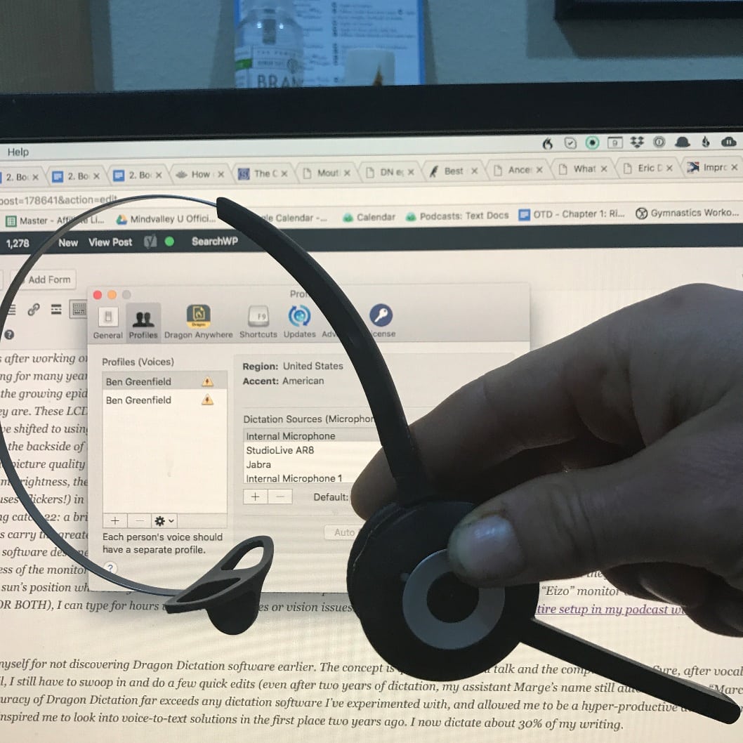 Ben Greenfield's Home Office Setup